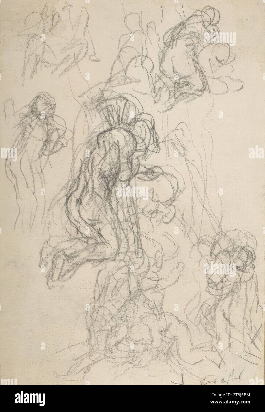 Sketch sheet, Rudolf Weyr, Vienna 1847 - 1914 Vienna, drawing, pencil ...