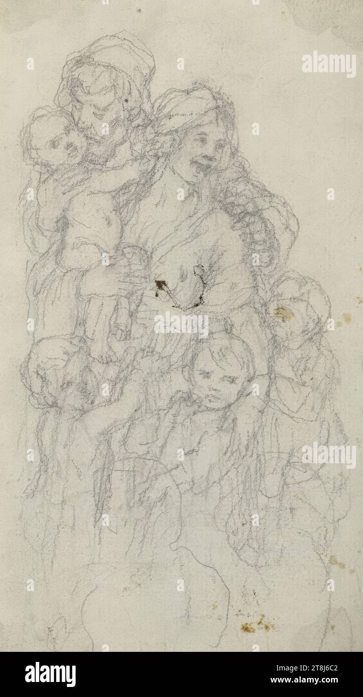 Sketch sheet, Rudolf Weyr, Vienna 1847 - 1914 Vienna, drawing, pencil ...