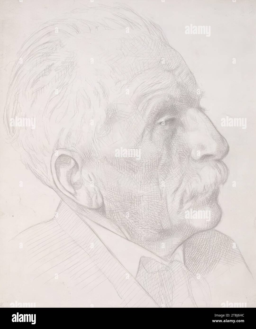 Hans Pfitzner in profile, Carl Anton Reichel, Wels 1874 - 1944 Vienna ...