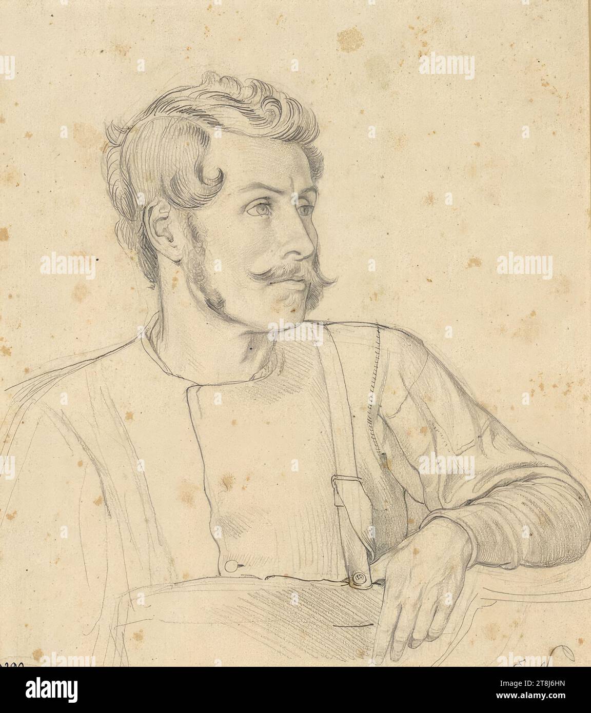 Half-length portrait of a man with an apron, Eugen Napoleon Neureuther ...