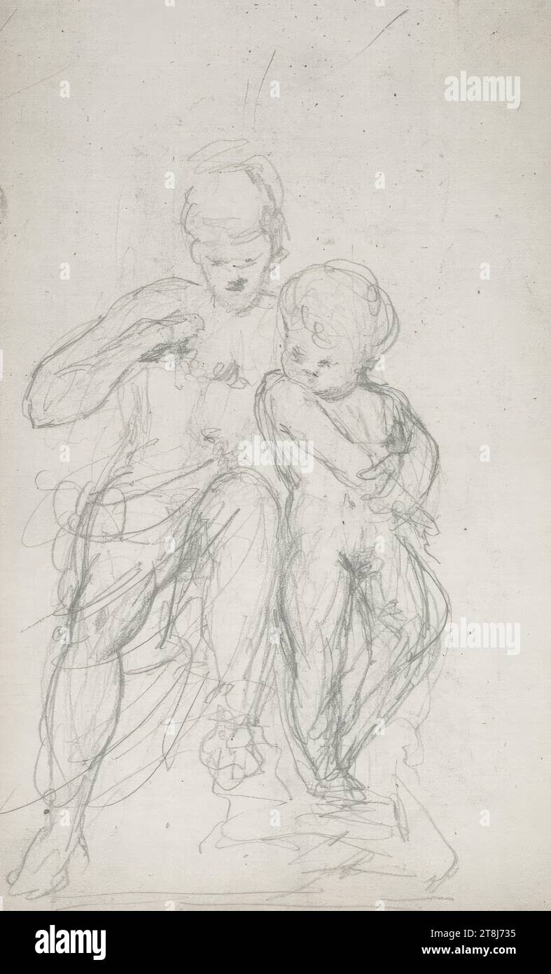 Figure sketch, sketchbook Swoboda Emerich Alexius; 60 paginated pages ...
