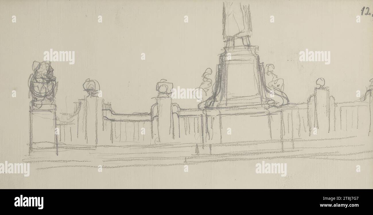 Design for a monument, sketchbook Swoboda Emerich Alexius; 32 paginated ...