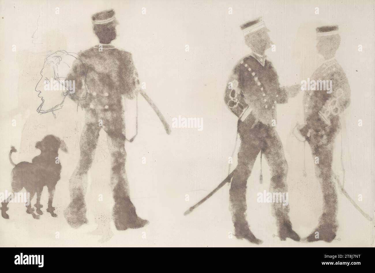 Study of a male profile, sketchbook Swoboda Emerich Alexius; 46 ...