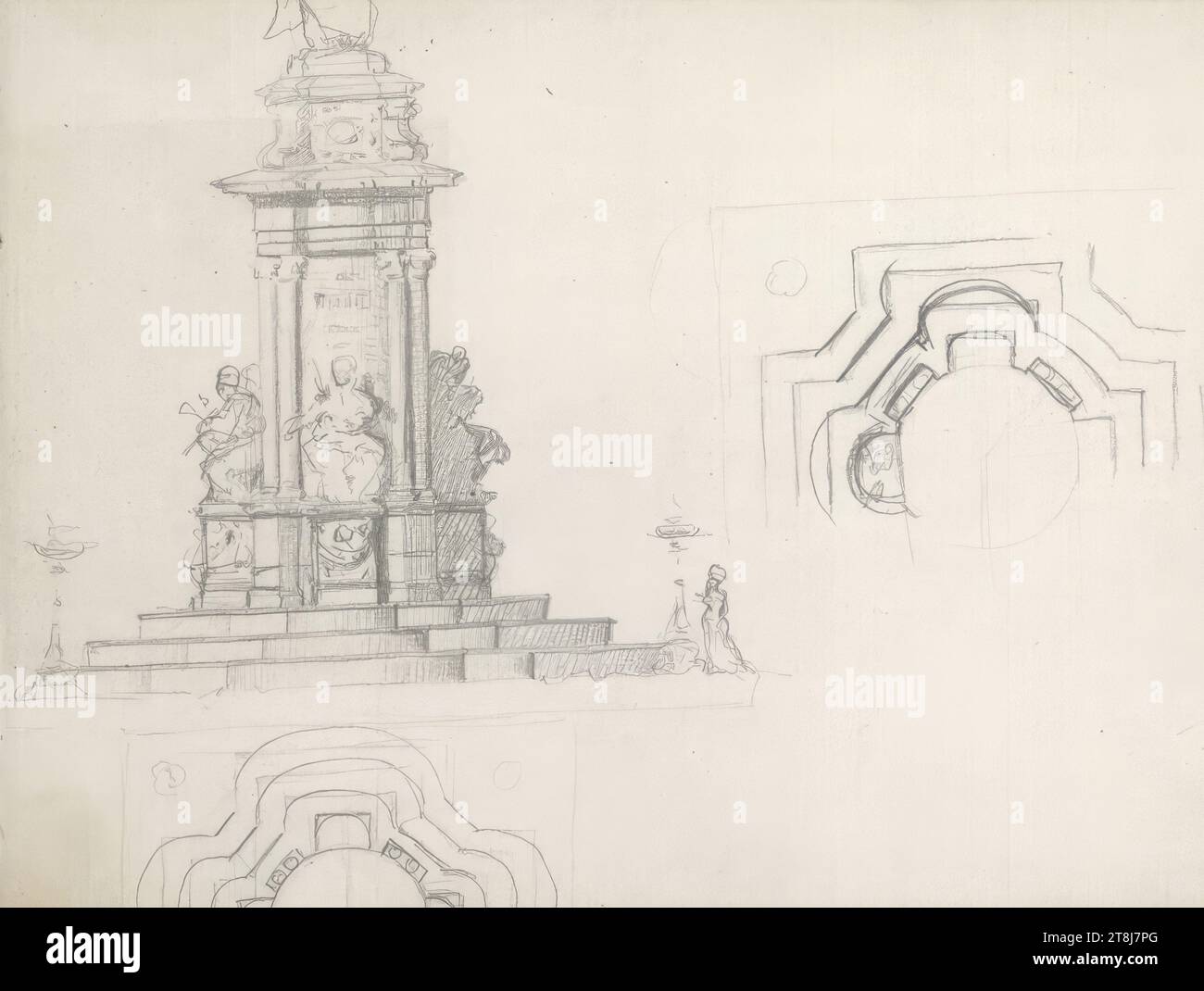Design for a monument, sketchbook Swoboda Emerich Alexius; 46 paginated ...
