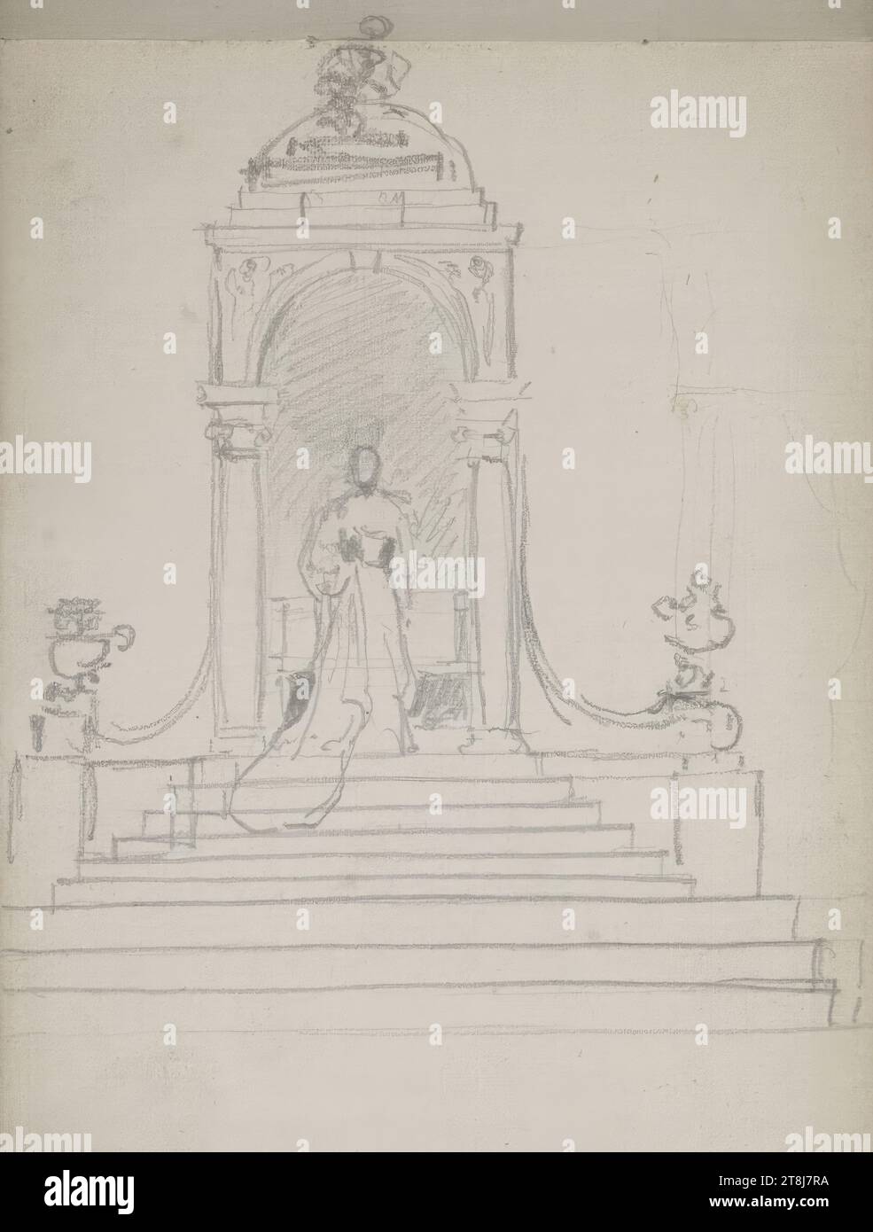 Sketch of a monument, sketchbook Swoboda Emerich Alexius; 47 paginated ...