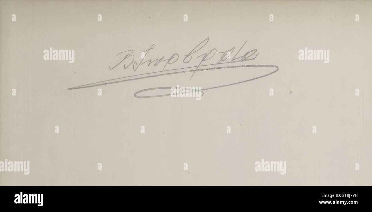 Signature of the artist, sketchbook Swoboda Emerich Alexius; 47 ...