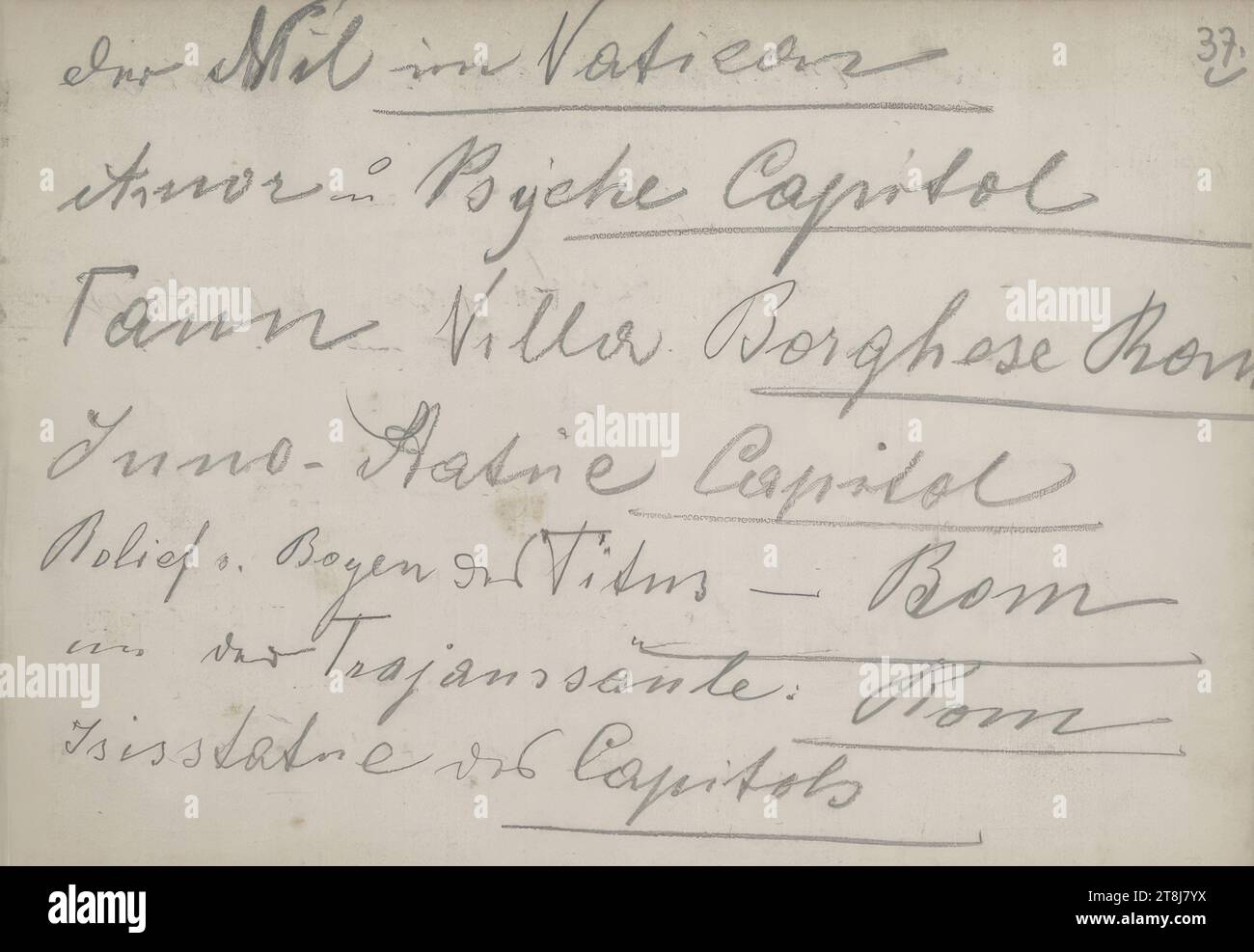 List of ancient sculptures and their local placement, sketchbook ...