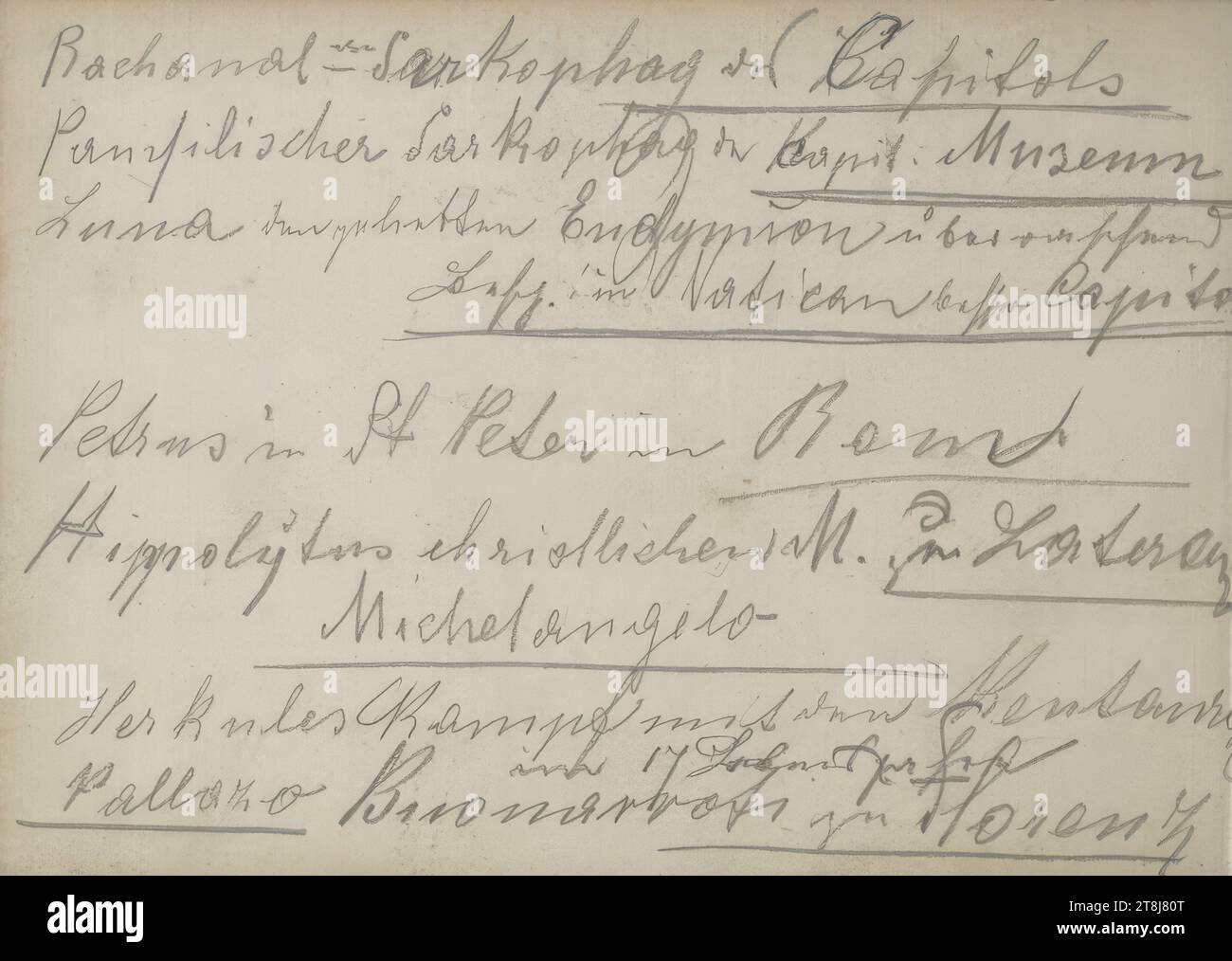 List of ancient sculptures and their local placement, sketchbook ...