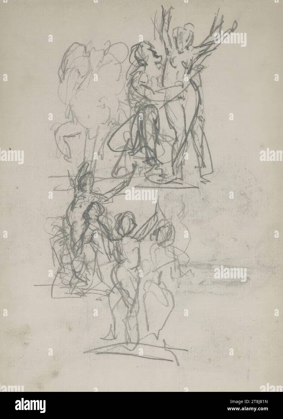Various sketches of figures in motion, sketchbook Swoboda Emerich ...