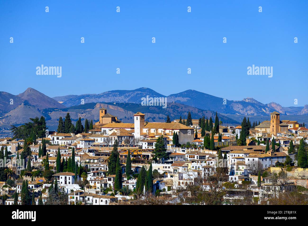 Aerial view historic alhambra palace hi-res stock photography and ...