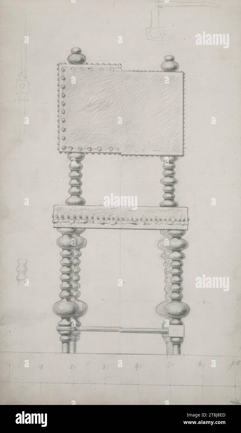 Design of a chair, sketchbook Swoboda Emerich Alexius; 59 paginated ...