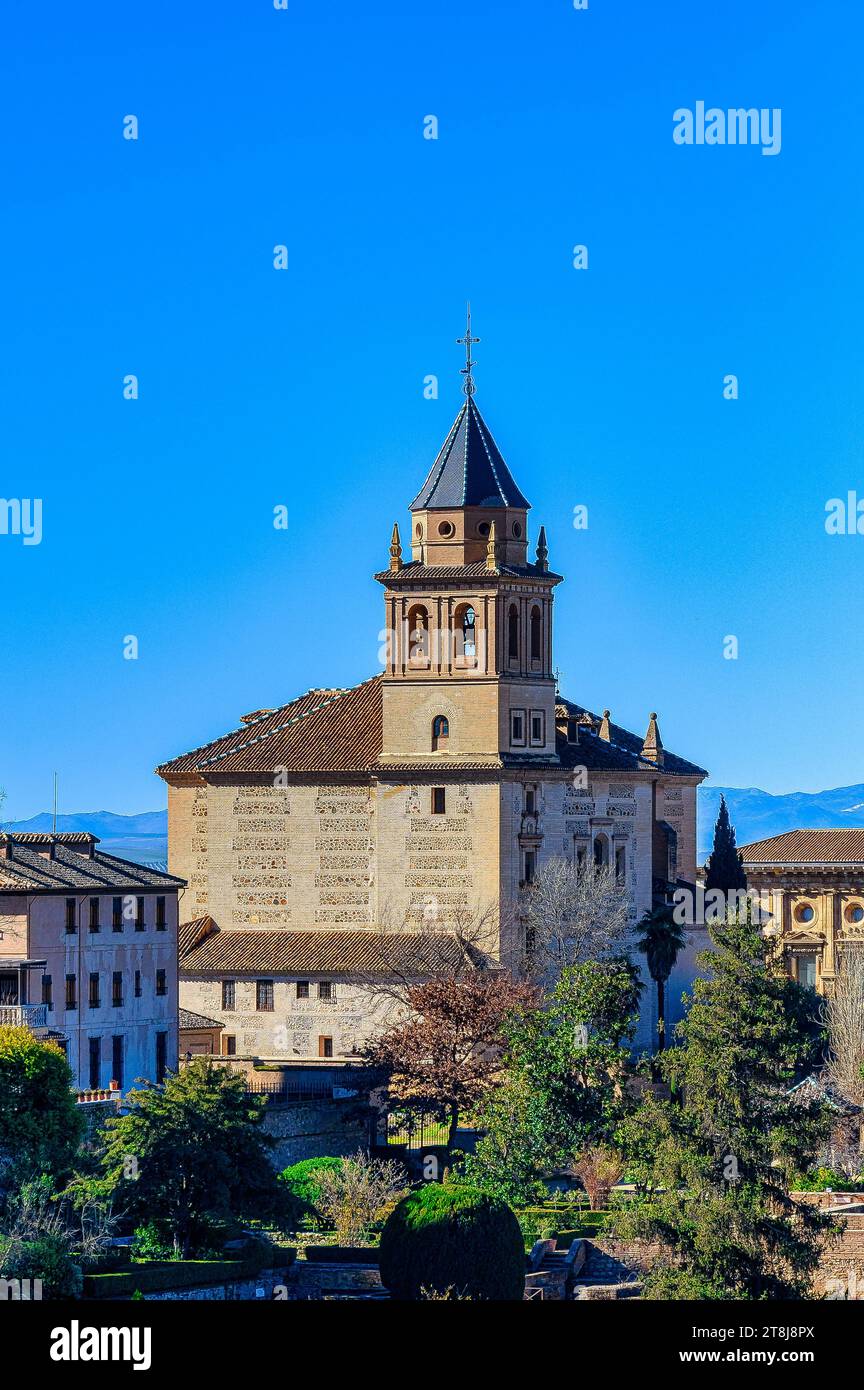 Architecture Alhambra Palace and Fortress Complex, Granada, Spain Stock ...