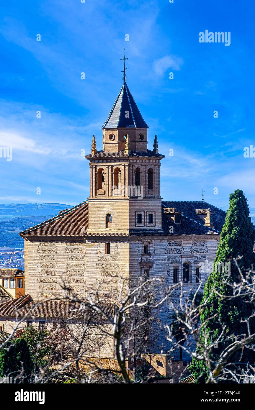 Architecture Alhambra Palace and Fortress Complex, Granada, Spain Stock ...