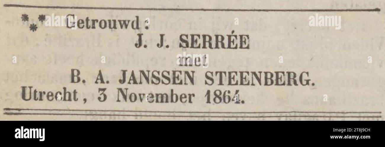 Utrechtsch Provinciaal en Stedelijk Dagblad 1864 no 262 advertisement J ...