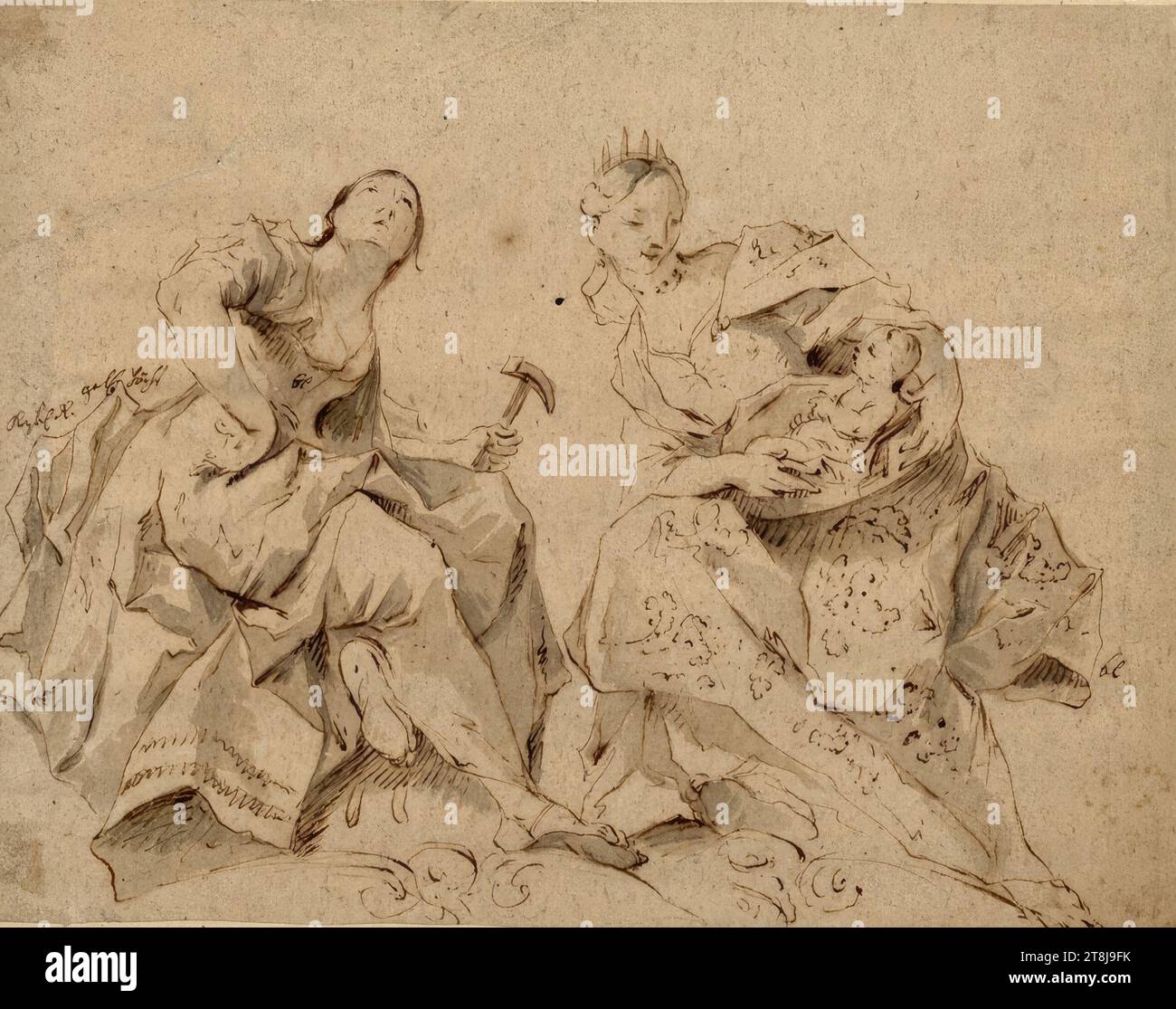 Jaël and Miriam, Josef Winterhalder d. J., Vöhrenbach/Black Forest 1743 ...