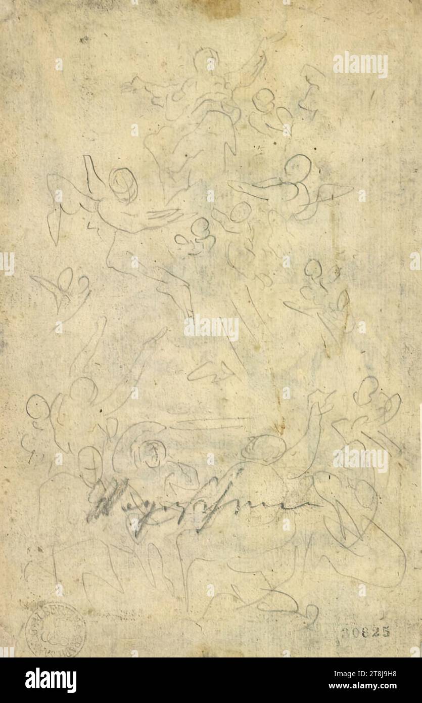 Sketch: Assumption of Mary, Franz Xaver Wagenschön, Littisch, Bohemia ...