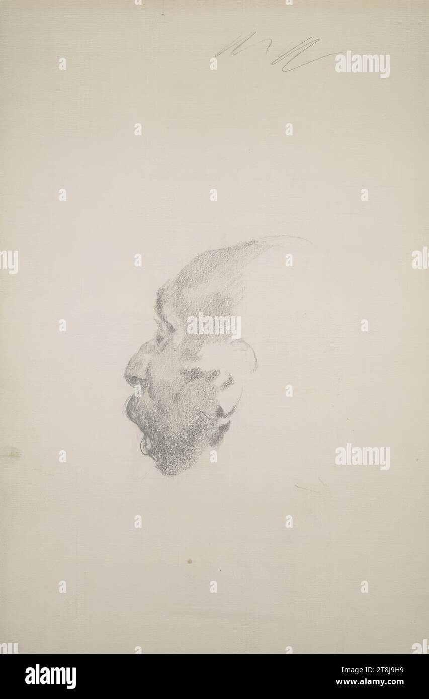 Head study in profile, sketchbook Canon Hans; 27 paginated pages, Hans ...
