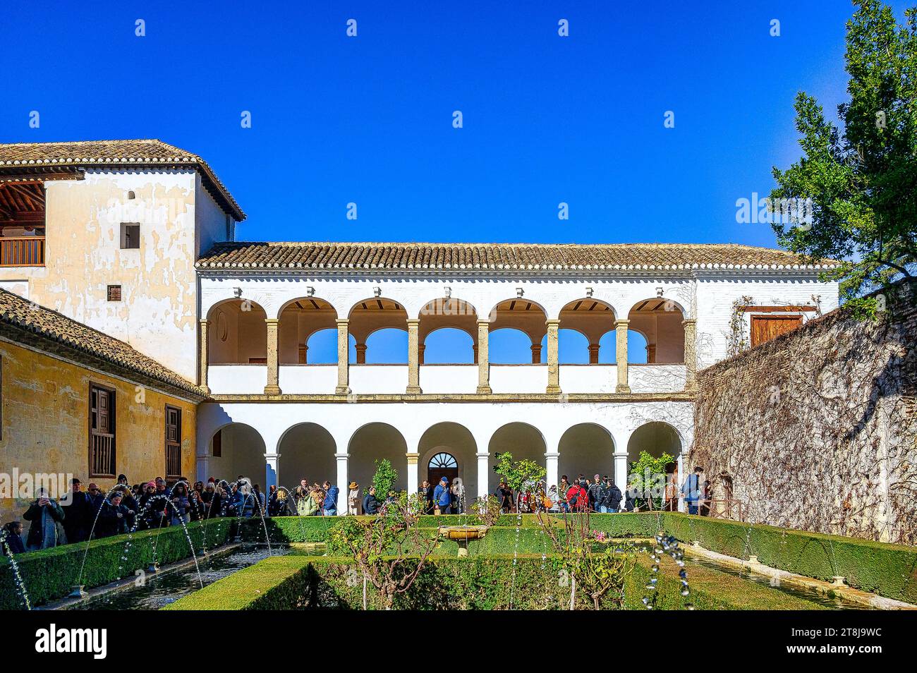 Architecture Alhambra Palace and Fortress Complex, Granada, Spain Stock ...