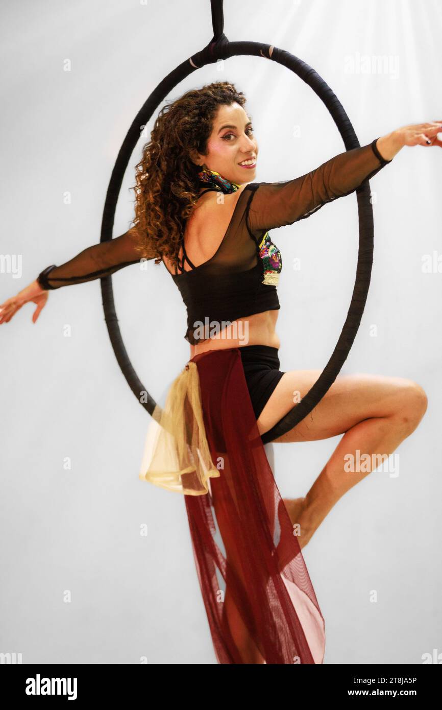 Woman, Latin American, Aerial Display, Urban Circus, Skill and Power ...