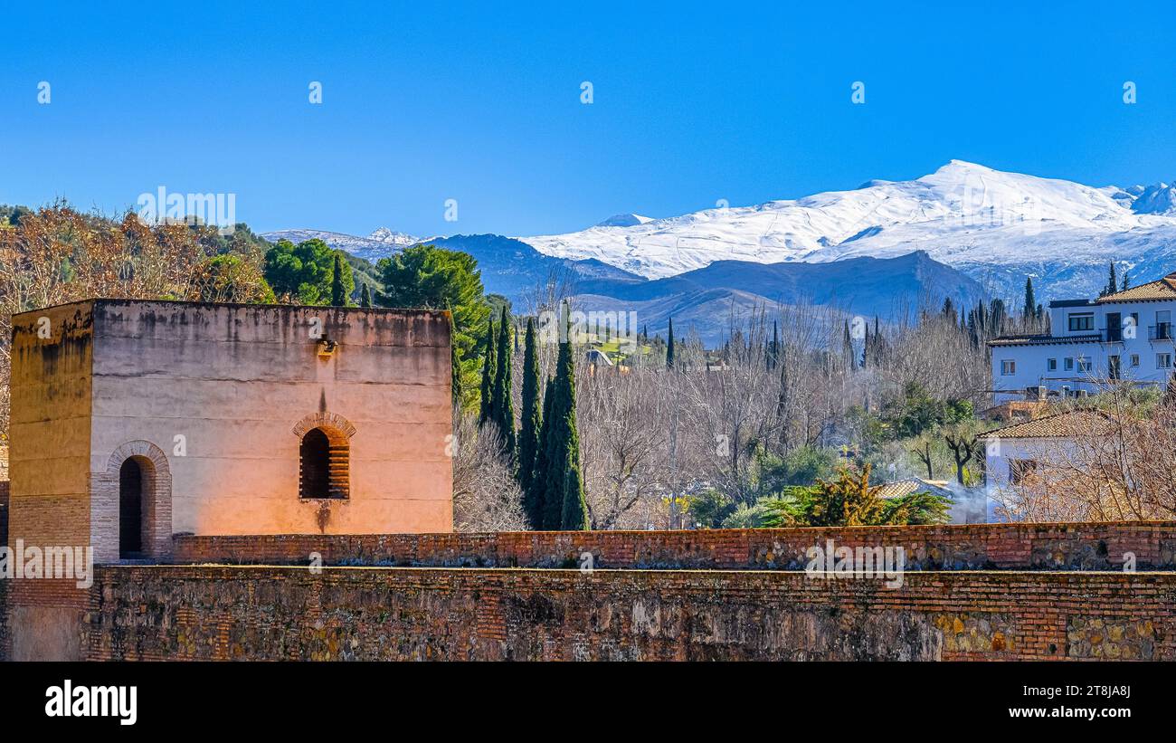 Architecture Alhambra Palace and Fortress Complex, Granada, Spain Stock ...