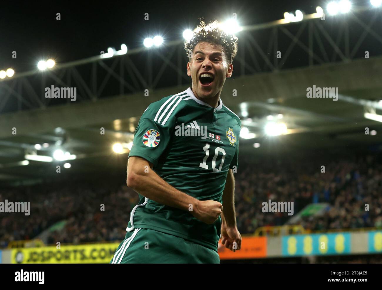 Northern Ireland's Dion Charles celebrates scoring their side's second ...