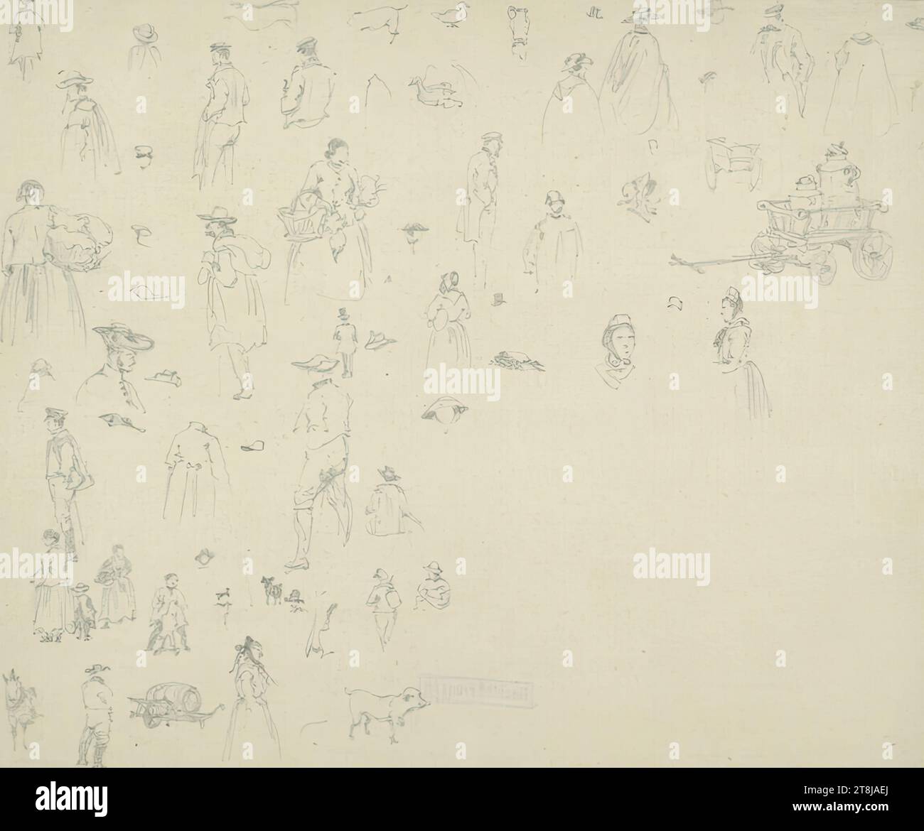 Various sketches, sketchbook Alt Franz; 20 pasted pages, Franz Alt ...