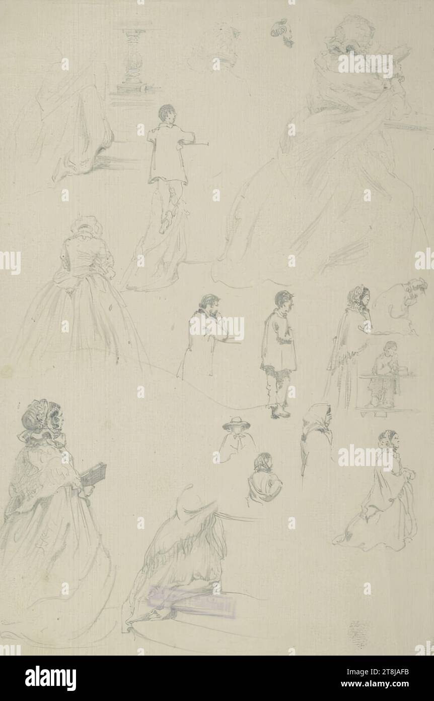 Various sketches, sketchbook Alt Franz; 13 pasted pages, Franz Alt ...