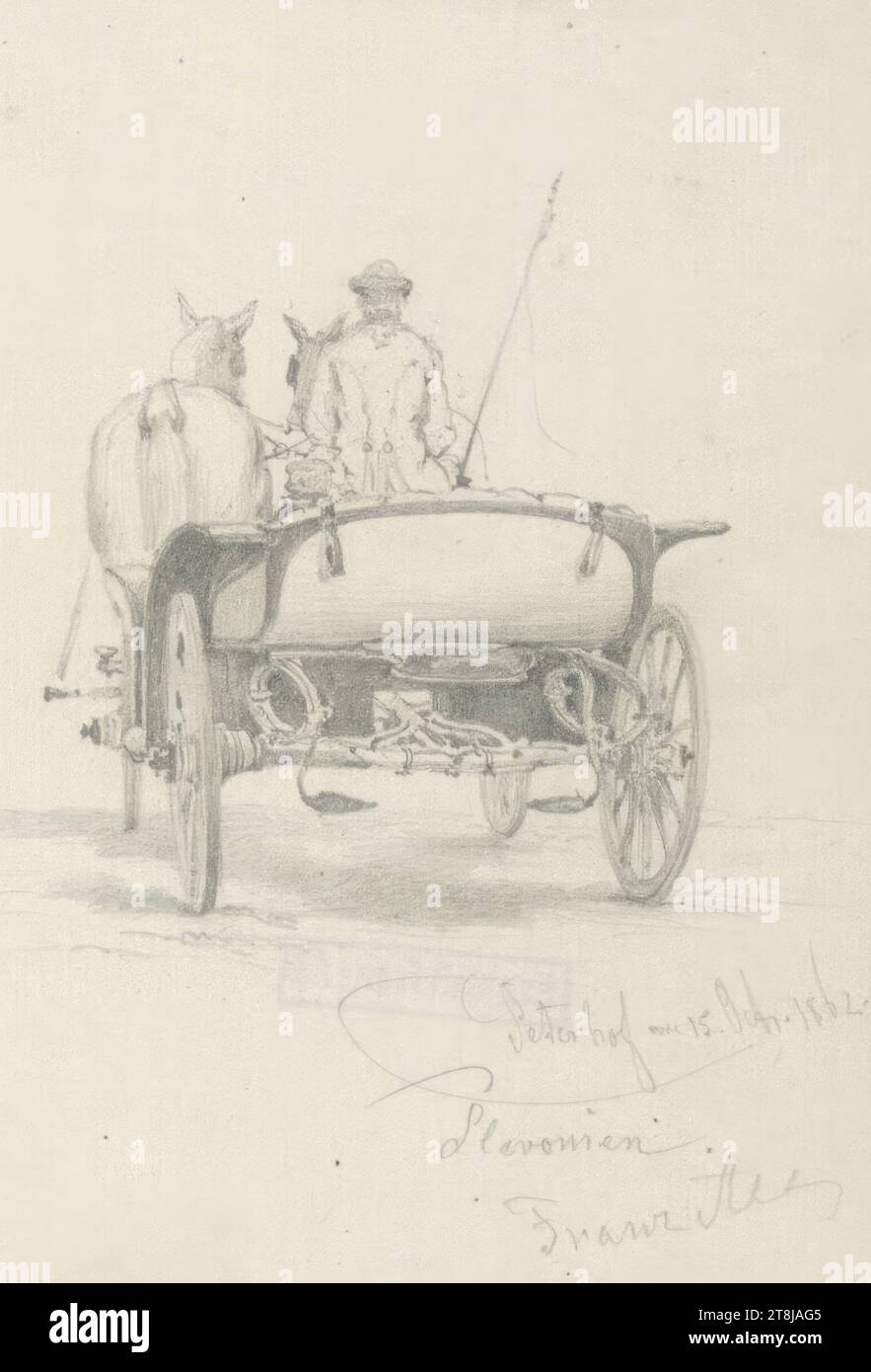 Peterhof, Slavonia, October 15, 1862, Alt Franz sketchbook; 26 pasted ...