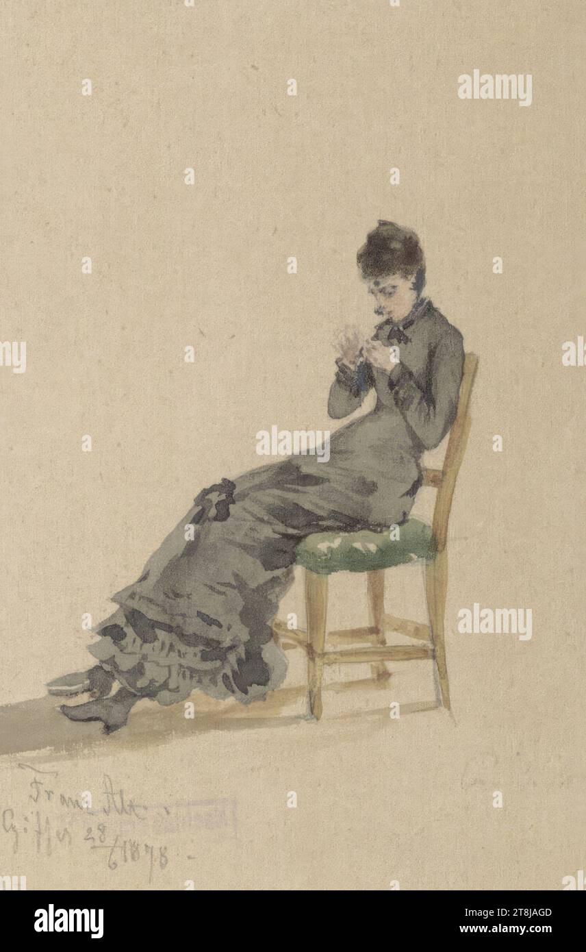 Cziffa, June 28, 1878, Alt Franz sketchbook; 26 pasted pages, Franz Alt ...