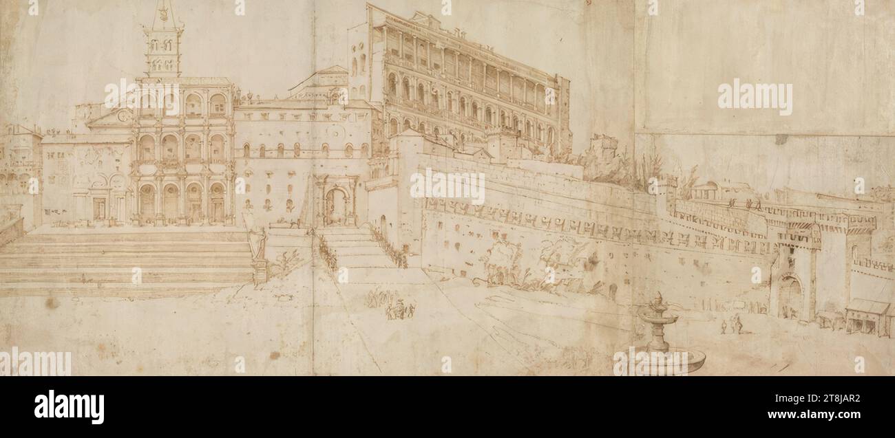 The porches of Alt-St. Peter and the Vatican Palace, Maarten van ...