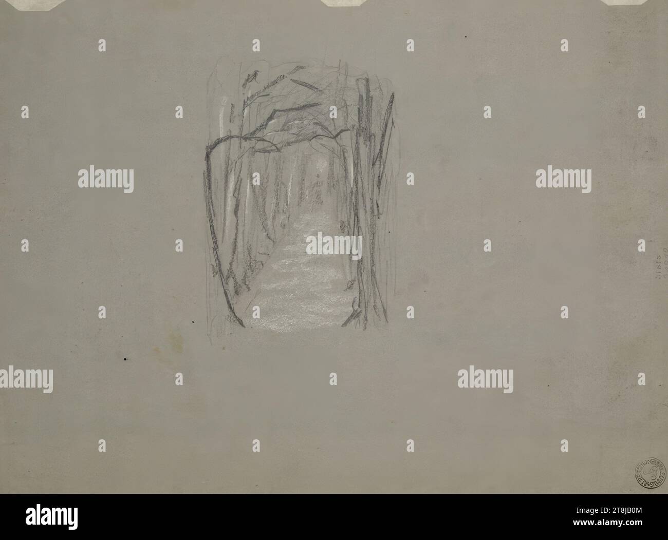 Study, Cecil van Haanen, Vienna 1844 - 1914 Vienna, drawing, graphite ...