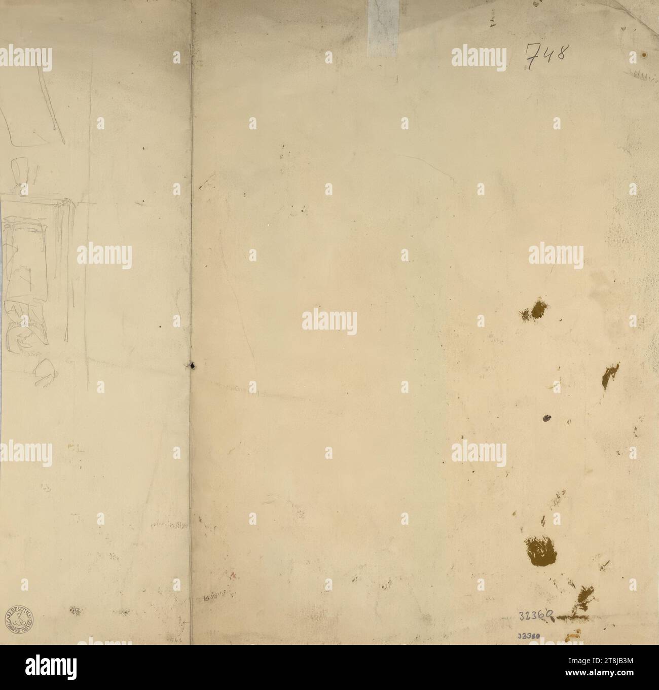 Sketch, Cecil van Haanen, Vienna 1844 - 1914 Vienna, drawing, pencil ...