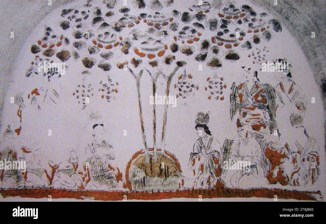 Uyghur Manichaean Wall-Painting at Bezeklik Caves Stock Photo - Alamy