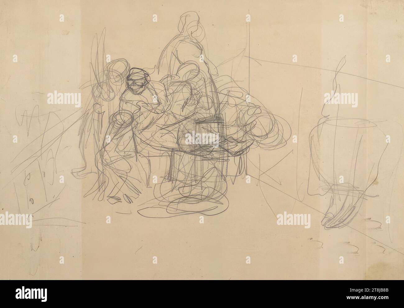 Pearl threaders, Cecil van Haanen, Vienna 1844 - 1914 Vienna, drawing ...