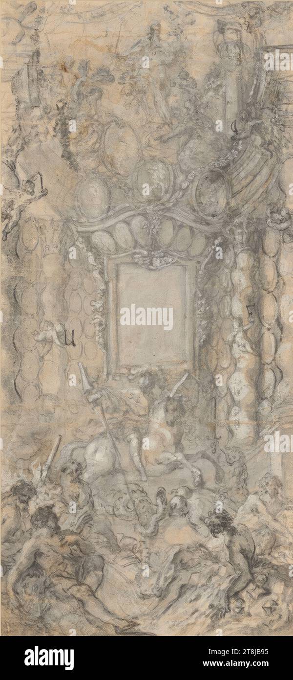 Kite fight of St. George, draft for a coat of arms calendar, around ...