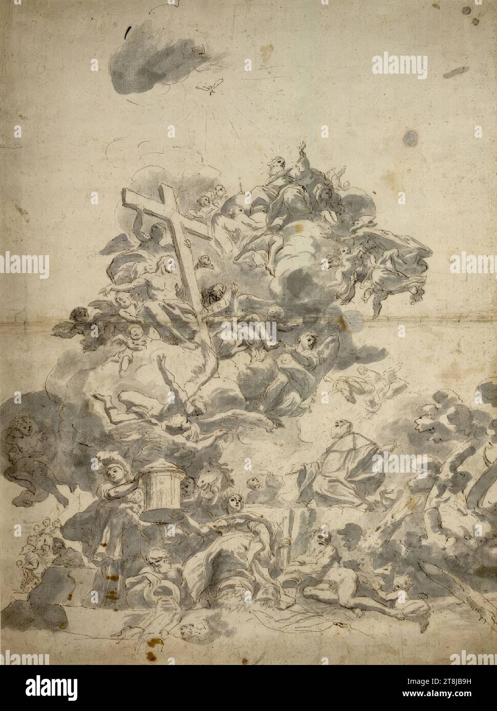 Glorification of the Holy Trinity, design for a ceiling picture ...