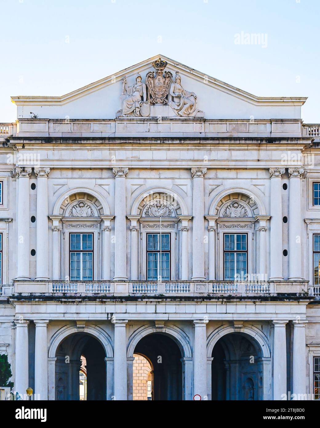 Lisbon, Portugal,facade of colonial building architecture Stock Photo ...