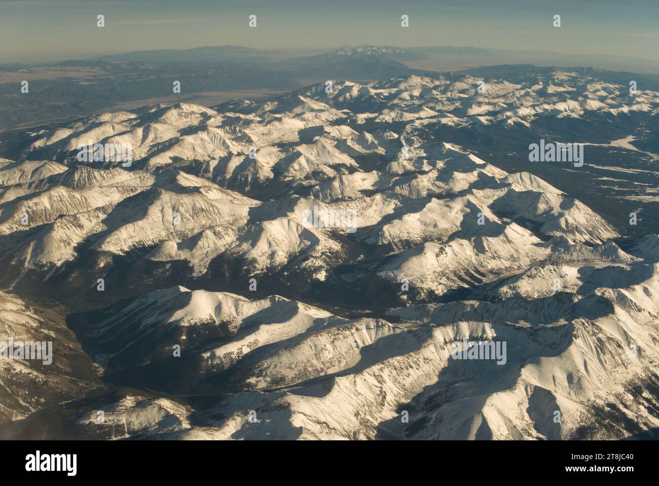 Colorado's Front Range as seen from a passenger plane Stock Photo - Alamy