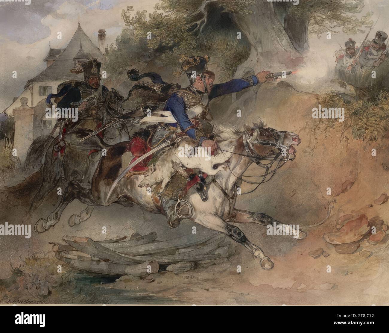 The four-acting hussar, Carl Schindler, Vienna 1821 - 1842 Laab im ...