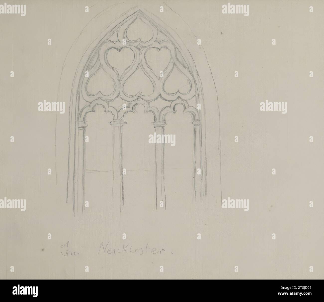 Tracery window in the new monastery, sketchbook Höfel Blasius III; 62 ...