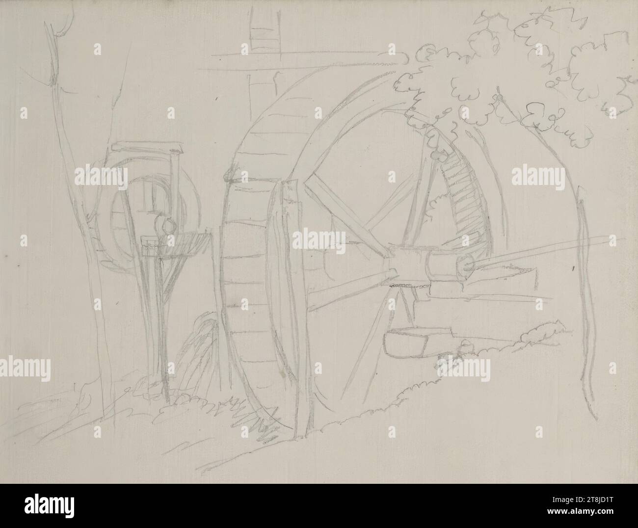 Sketch of a mill wheel, sketchbook Höfel Blasius III; 62 paginated ...