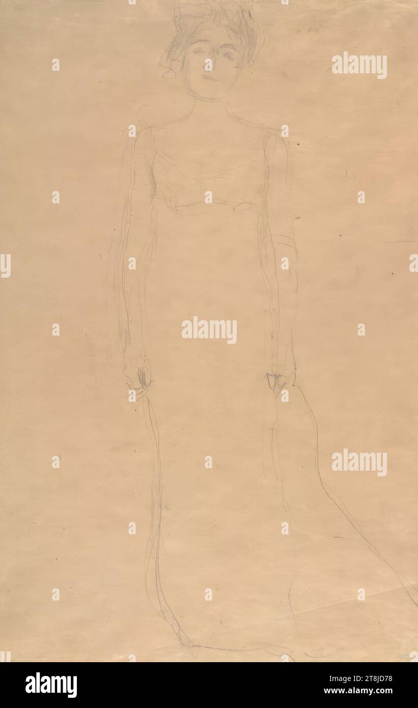 Standing from the front, with arms hanging down, study for the portrait ...