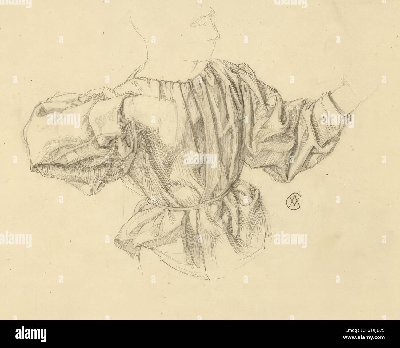 Garment study for a peasant blouse, Alfred Cossmann, Graz 1870 - 1951 ...