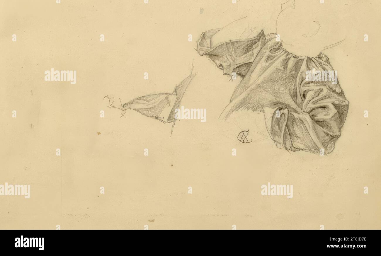 Fold study of a child's garment, Alfred Cossmann, Graz 1870 - 1951 ...