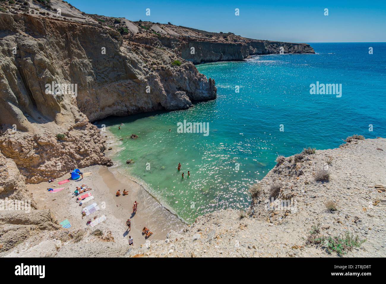 Milos tsigrado beach hi-res stock photography and images - Alamy