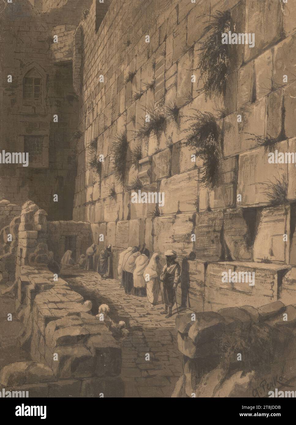 Wailing Wall, Anton Perko, Purgstall 1833 - 1905 Ragusa, after 1889 ...