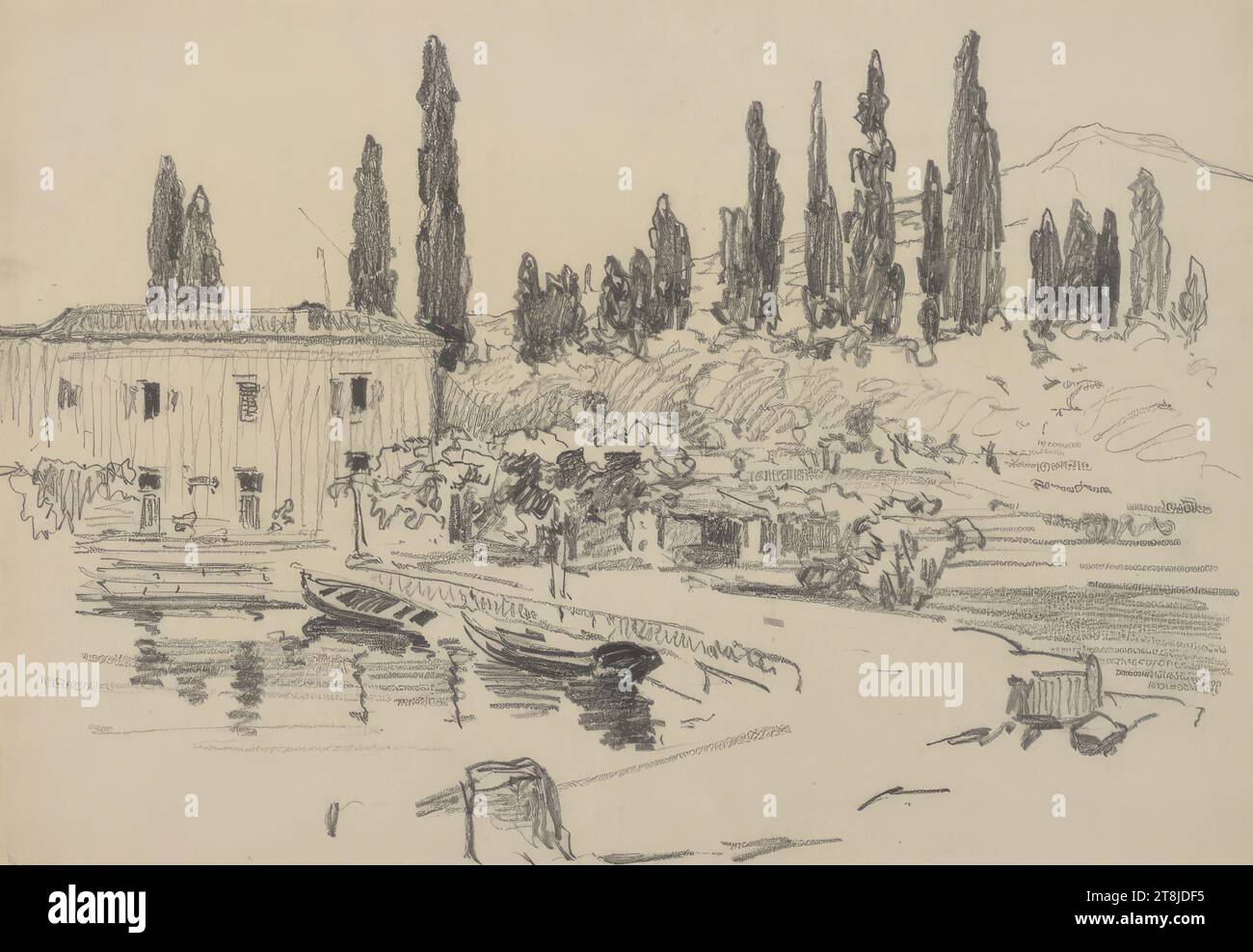 Dalmatic coast, Hermann Heller, Vienna 1866 - 1949 Klagenfurt, drawing ...