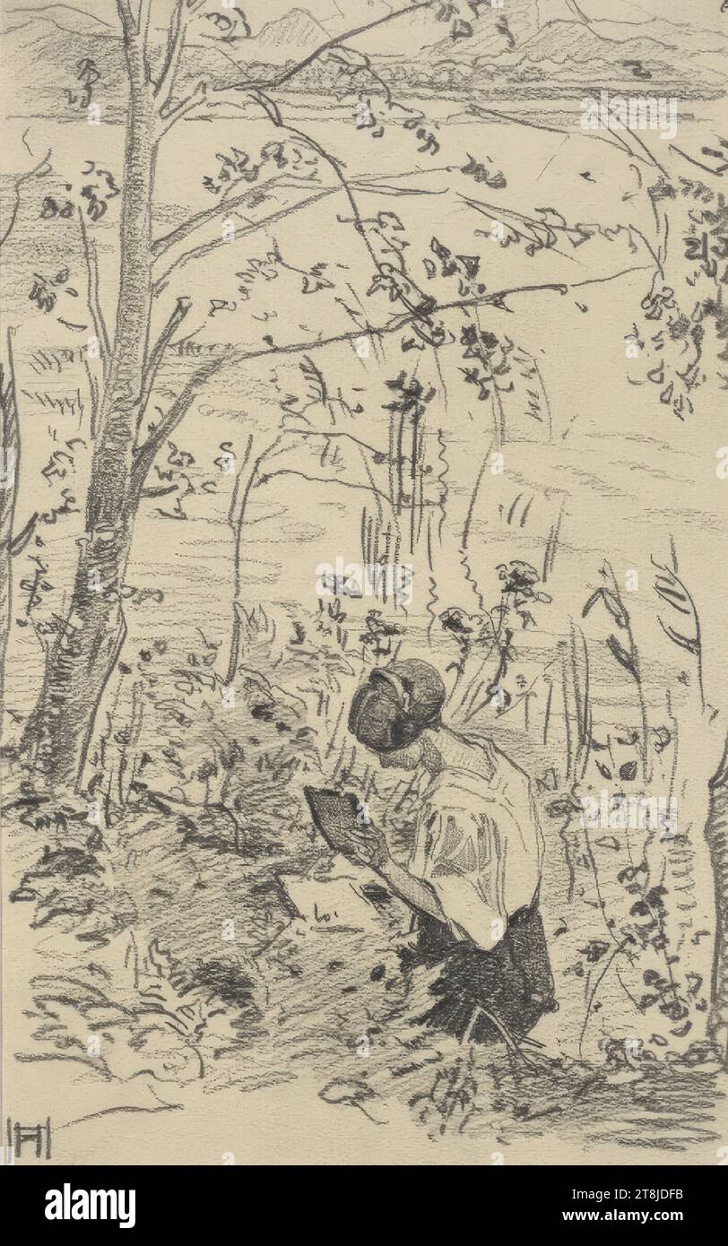 Drawing the artist's wife. On the honeymoon in 1913, Hermann Heller ...