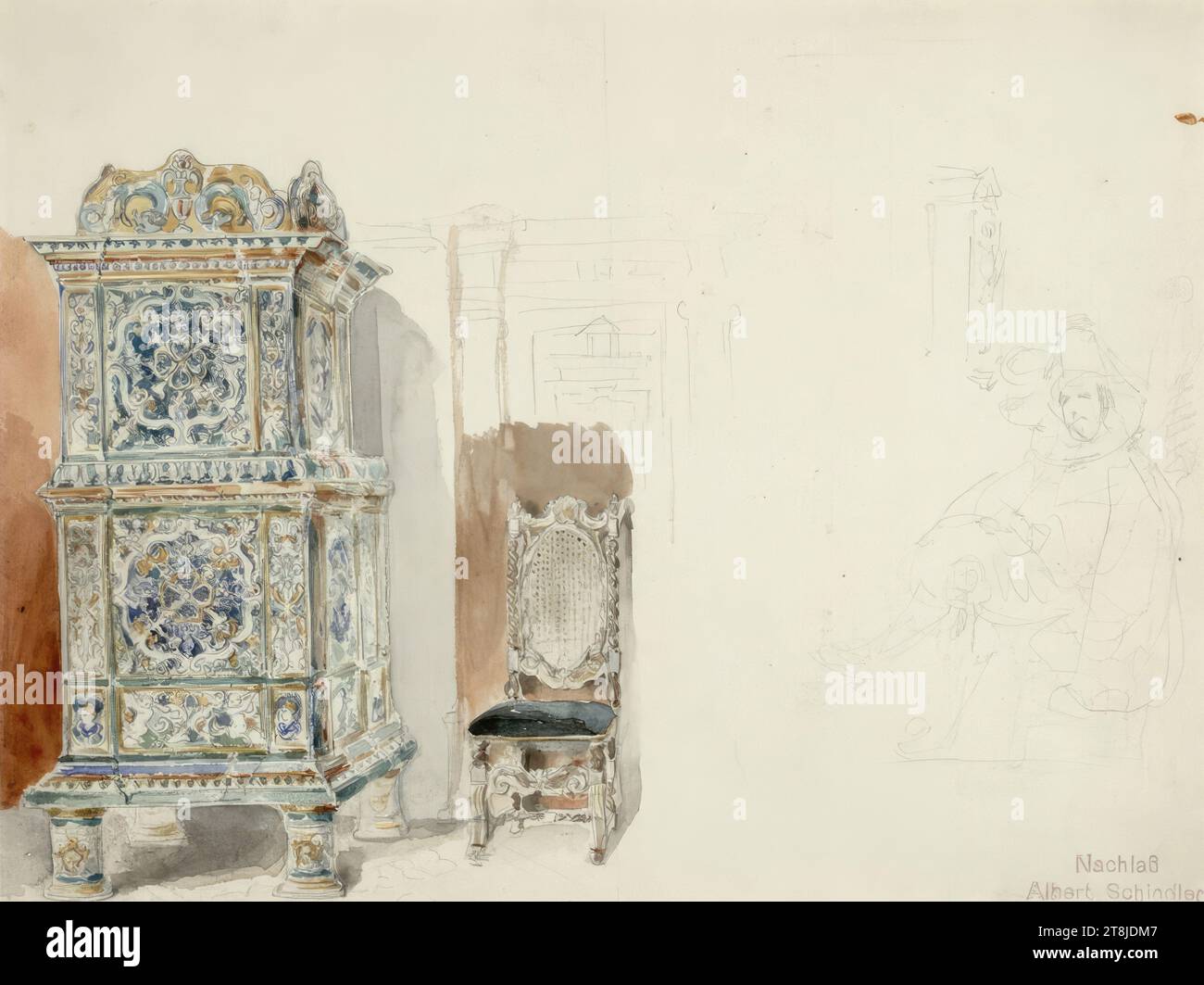 Renaissance interior, Albert Schindler, Engelsberg 1805 - 1861 Vienna ...