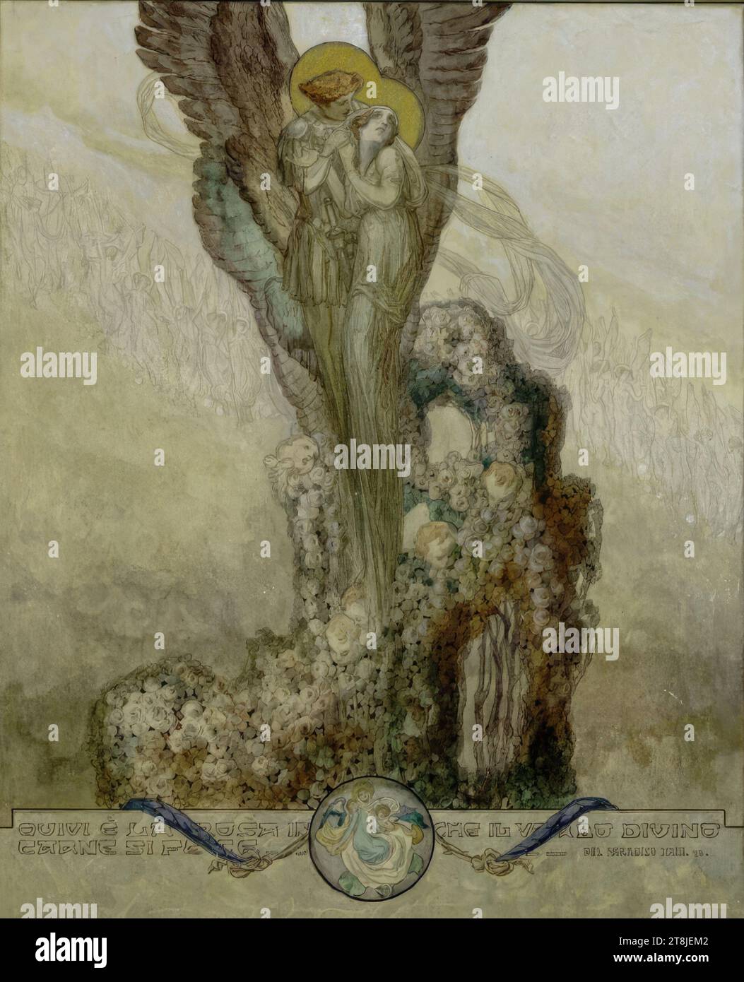 Draft for Dante's Divine Comedy, study for Paradiso, XXIII, 73, drafts ...